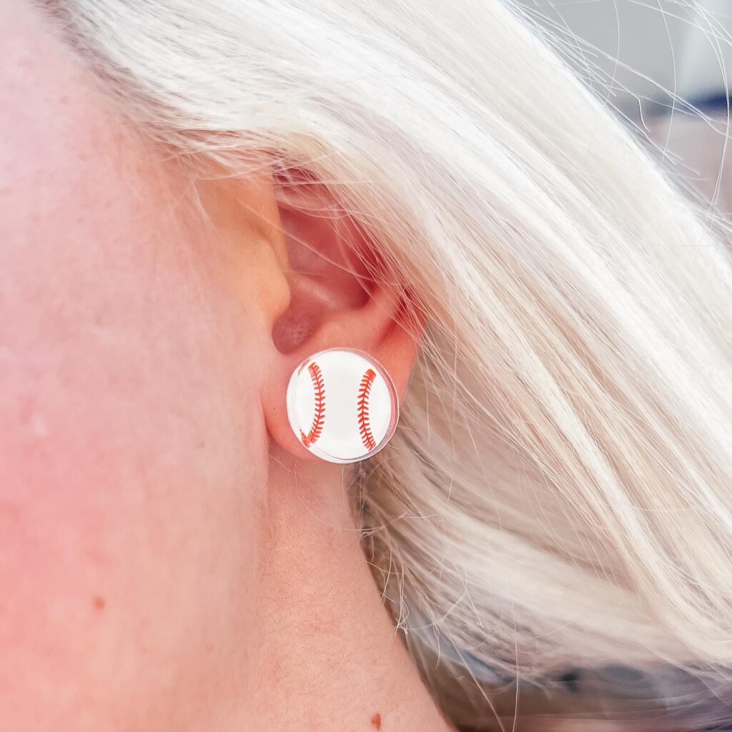 Acrylic Baseball Studs